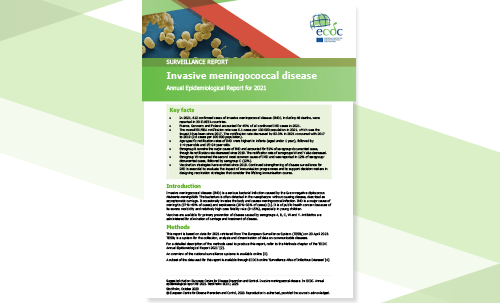 Invasive meningococcal disease - Annual Epidemiological Report for 2021 Invasive meningococcal disease - Annual Epidemiological Report for 2021